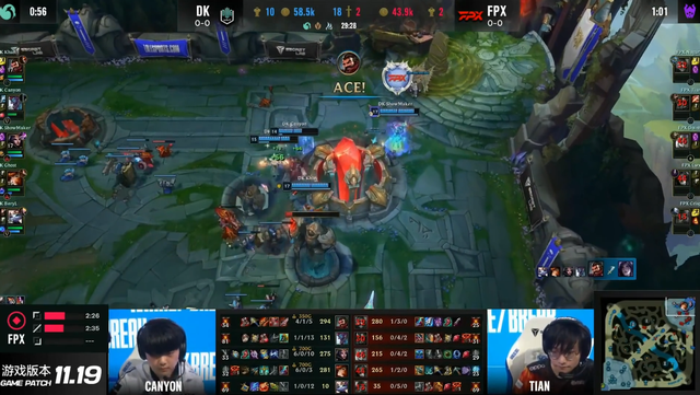 FPX惨败DK登外网头条：FPX这把没有中单，S9冠军被打成外卡！资讯-小米游戏中心