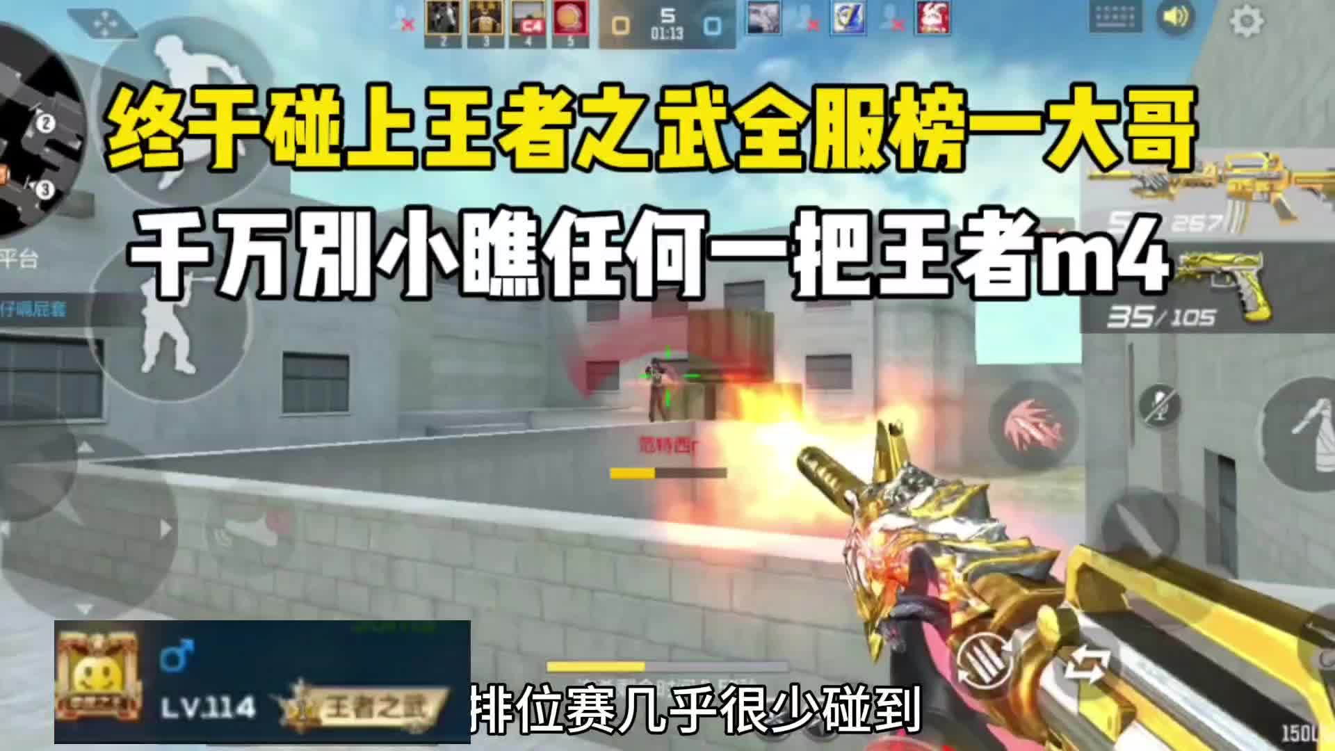 终于碰上王者之武全服榜一大哥!别瞧不起任何一把王者m4! 小米游戏中心