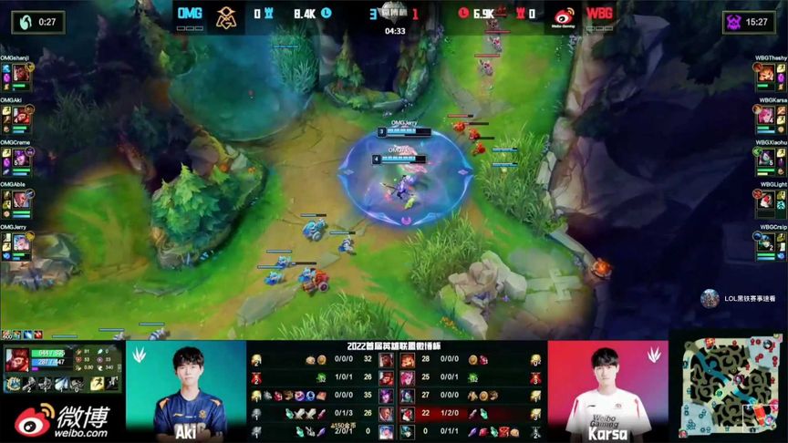 微博杯：OMG vs WGB 第一局 OMG先下一城-小米游戏中心