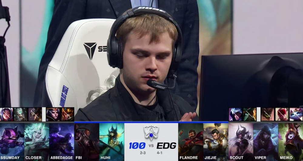 EDG爆冷惨败100T，无缘小组头名！下路组合被压制，圣枪哥男枪难救主资讯-小米游戏中心