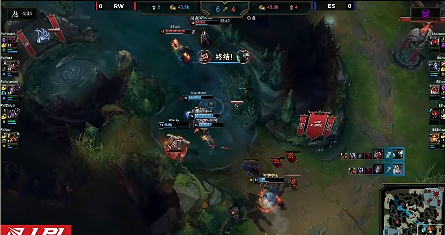 LPL夏季赛：RW对阵ES先下一城！haro零阵亡男枪斩获MVP资讯-小米游戏中心