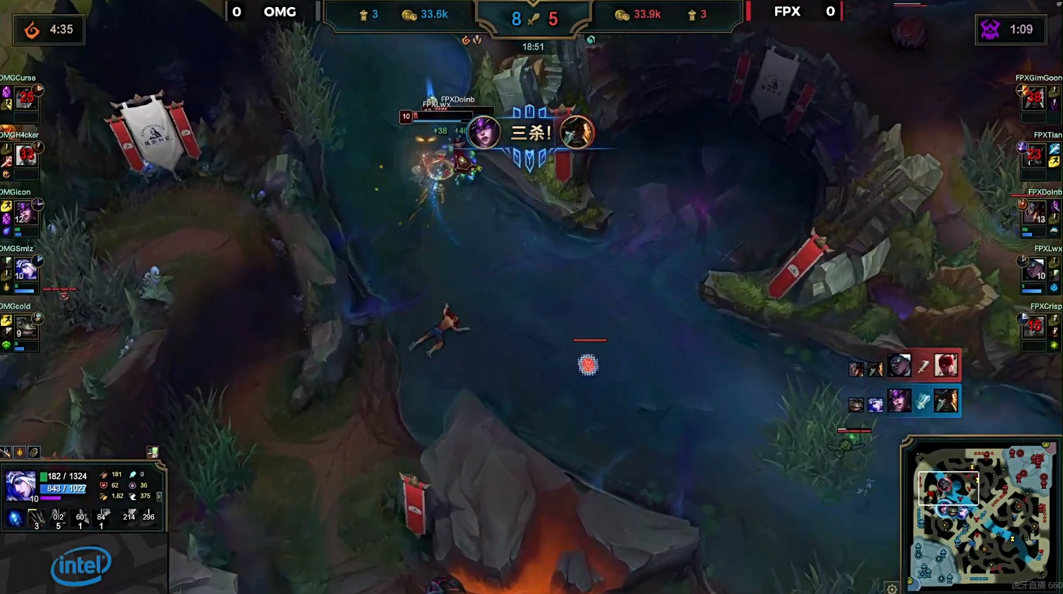 LOL：doinb卡牌立定跳远后连续起飞，FPX翻盘成功先下一城！资讯-小米游戏中心