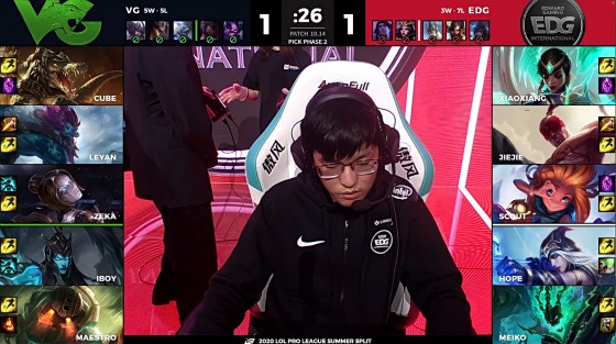LOL-LPL：Scout佐伊核弹飞星一发入魂，EDG让一追二战胜VG资讯-小米游戏中心