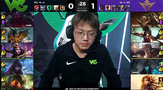 LPL战报：V5零封VG Weiwei不死豹女团战秒杀厄斐琉斯资讯-小米游戏中心