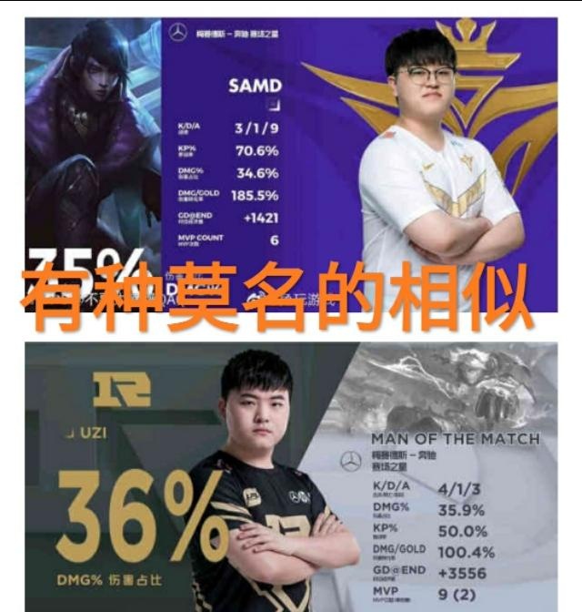 “Uzi和Samd对比图”火了，同为核心AD，伤害转化率都是倒数资讯-小米游戏中心