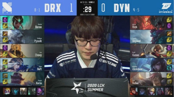 LOL-LCK：Pyosik艾克大胆追击二打四收获三杀，DRX 2:0战胜DYN资讯-小米游戏中心
